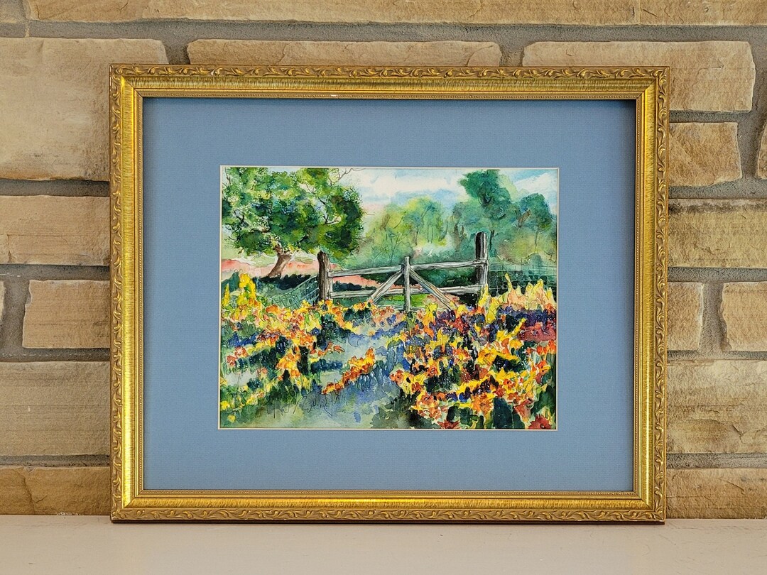 Vintage Original Watercolor Painting Signed by Artist Spring /summer ...