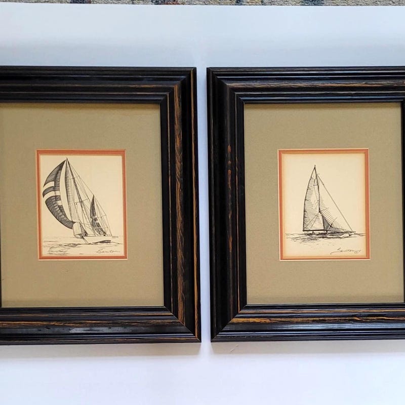 Framed Lithographs Set - Etsy