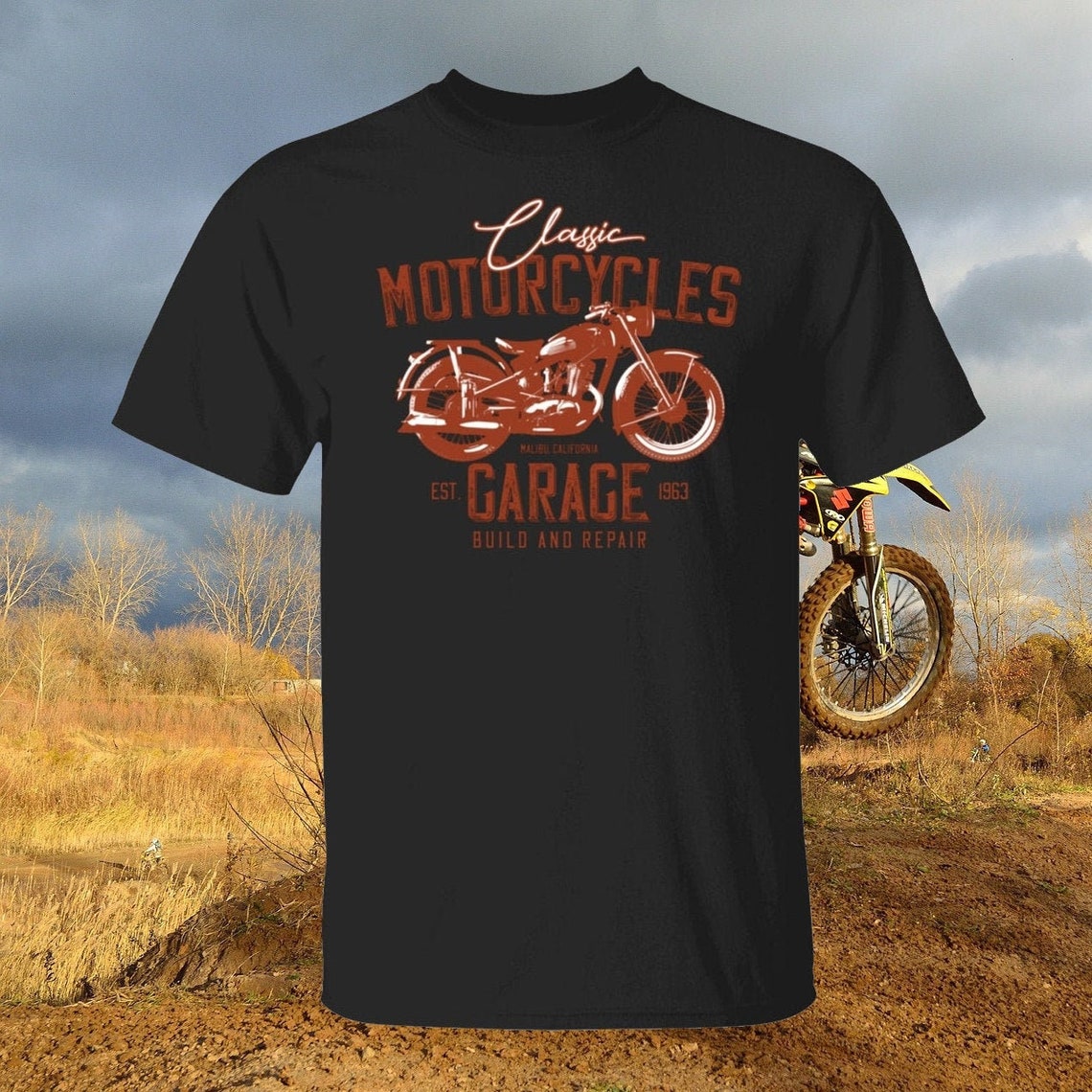 Motorcycle Shirt, Classic Motorcycles Garage, Classic Motorcycle T ...