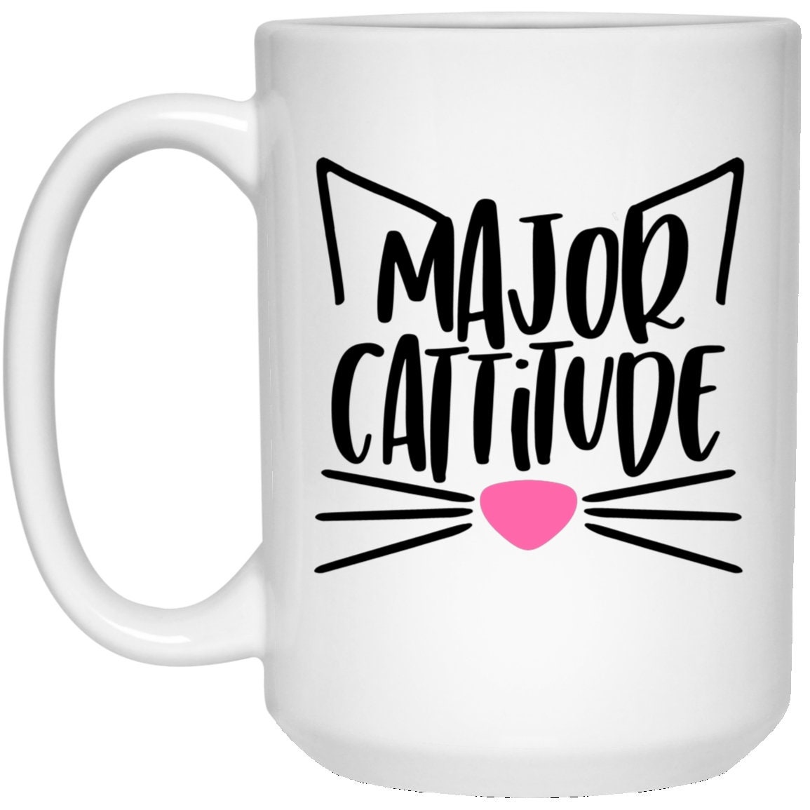 Funny Cat Owner Coffee Mug Major Cattitude Funny Cat Owner - Etsy.de