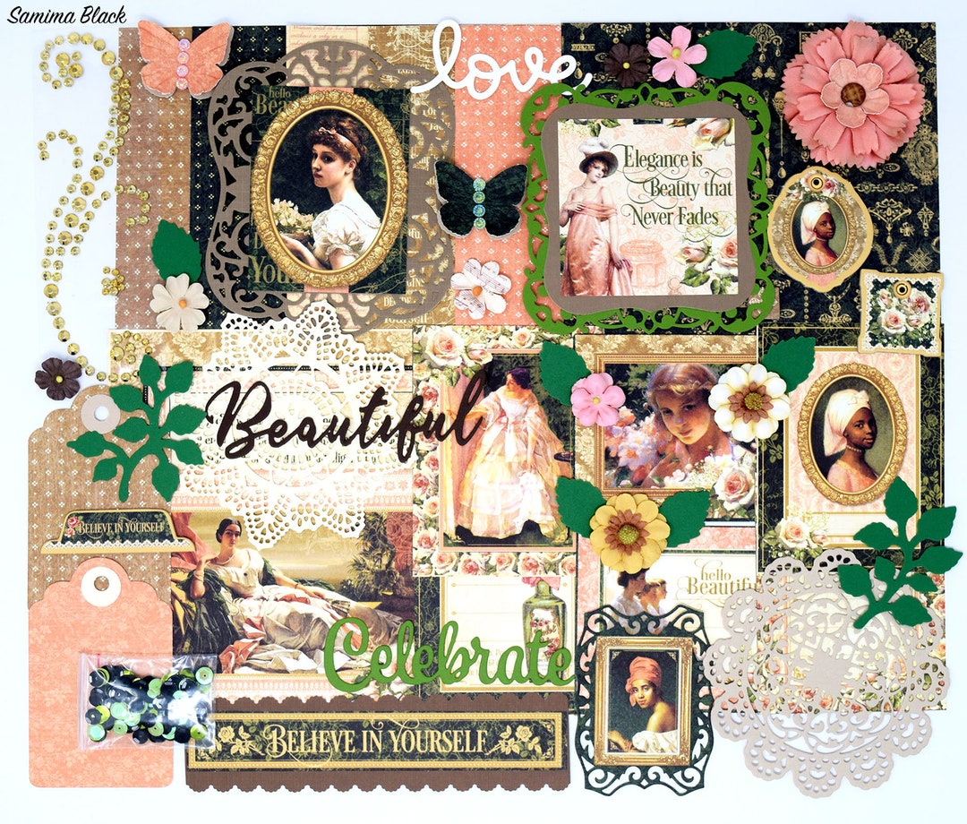Regency Ladies Junk Journal Kit, 50 Piece Vintage Style Journal ...