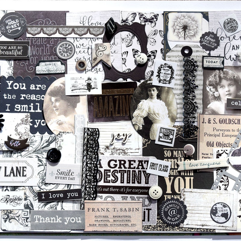 Black and White Journaling Stickers - Etsy