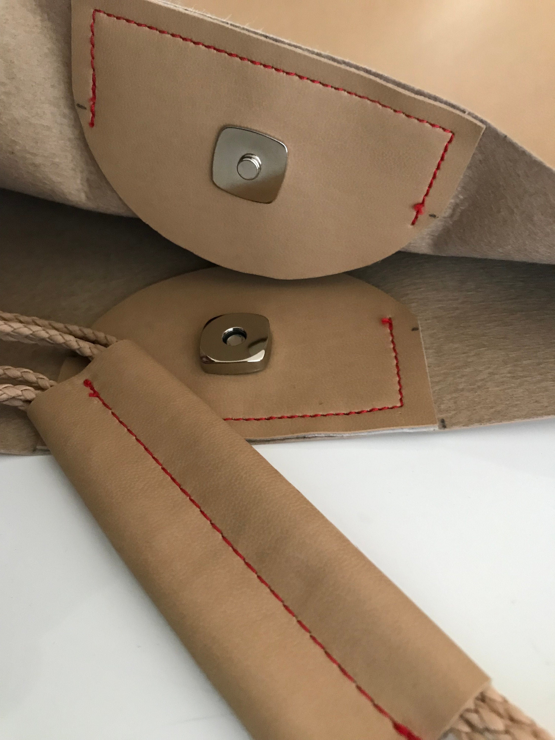 Beige PVC Tote Bag - Large Size - Etsy