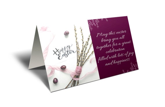 Printable Double Side Easter Greeting Card - Etsy