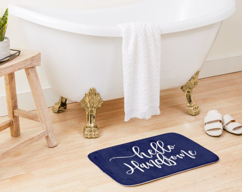 Hello Gorgeous Bath Mat Cute Bath Rug Bathroom Decor | Etsy