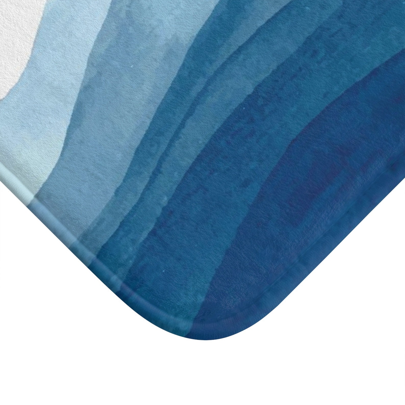 Bath Mat Ocean Waves Bath Mat Bathroom Decor Blue and - Etsy