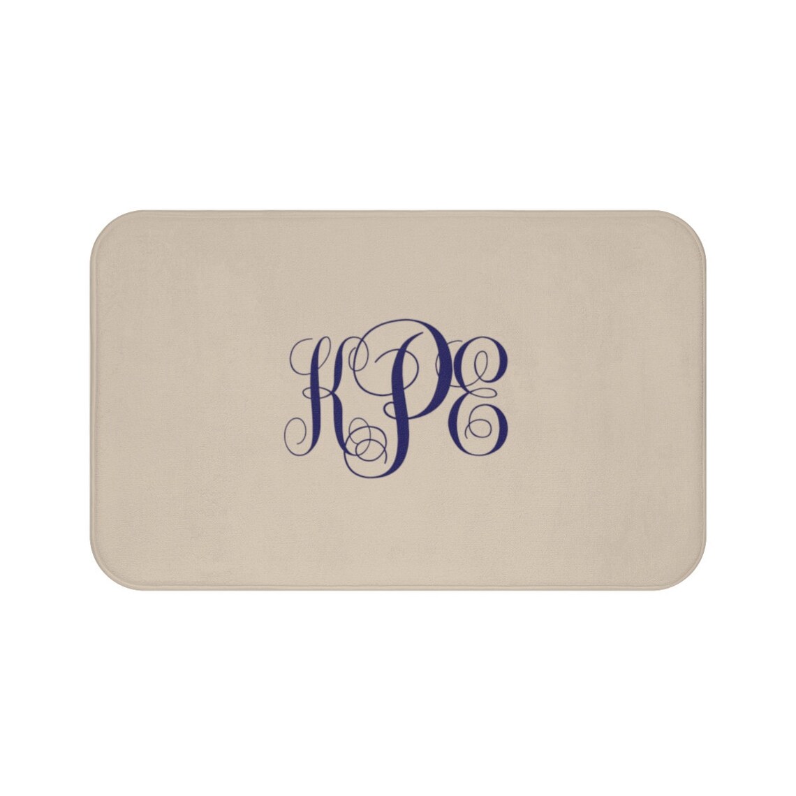 Monogrammed Bath Mat Elegant Bath Mat With Your Own Monogram - Etsy