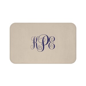Monogrammed Bath Mat, Elegant Bath Mat With Your Own Monogram - Etsy