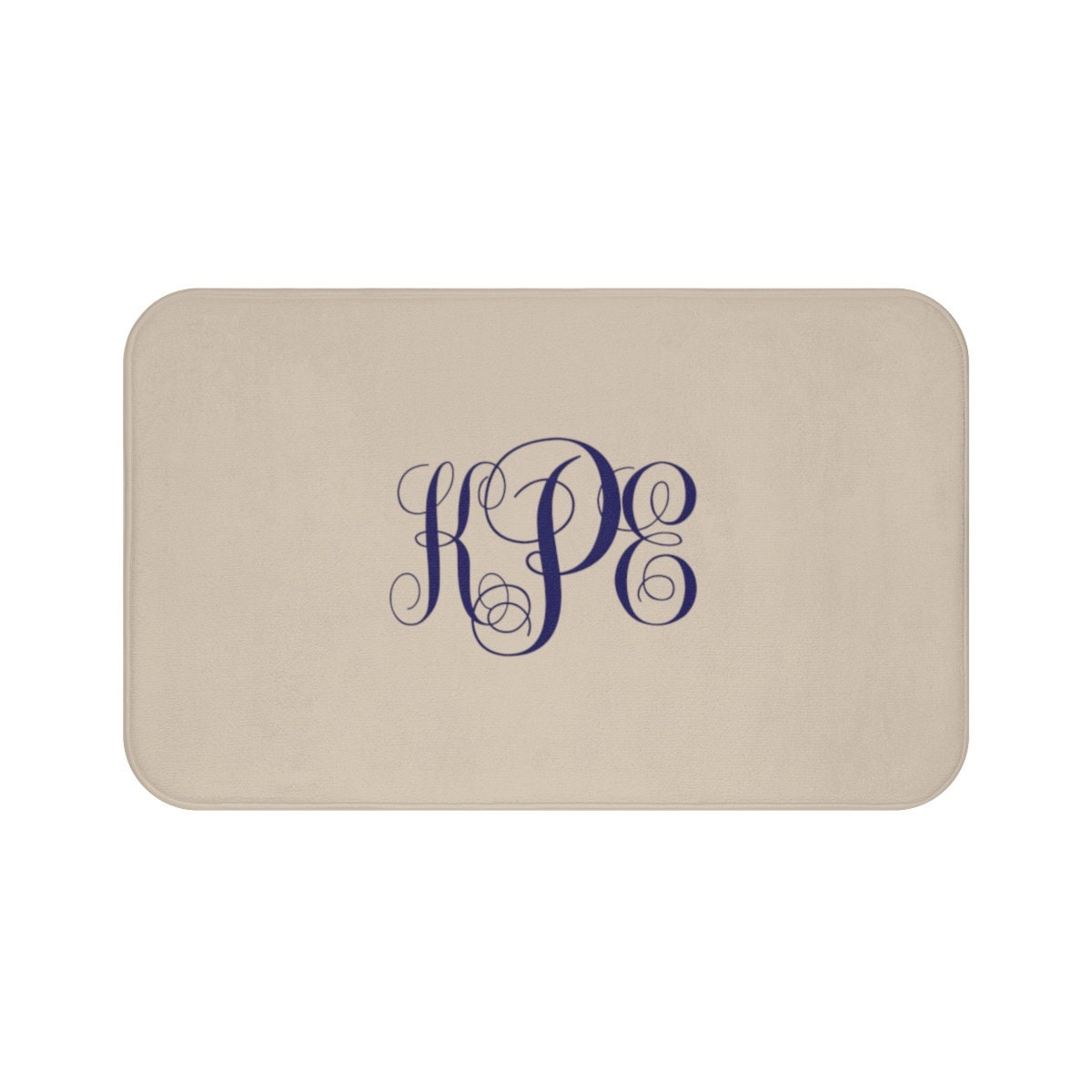 Monogrammed Bath Mat Elegant Bath Mat With Your Own Monogram - Etsy