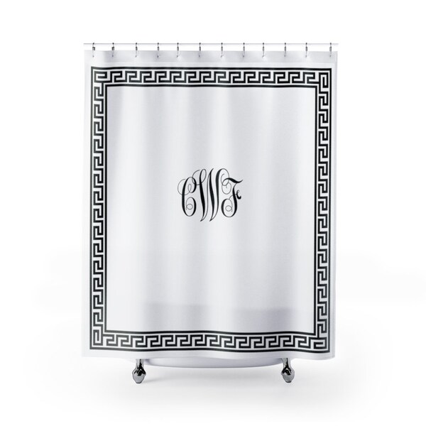 Monogrammed Shower Curtain - Etsy