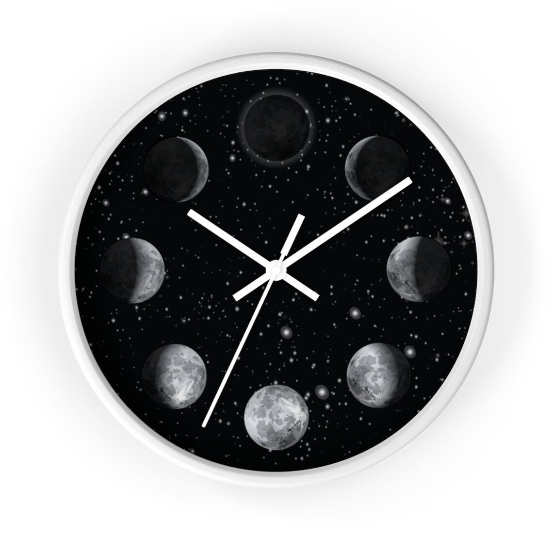 Moon Phases Wooden Wall Clock Decorative Lunar Cycle Clock - Etsy UK