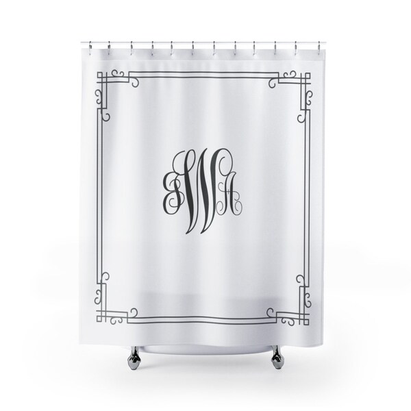Monogram Curtain - Etsy