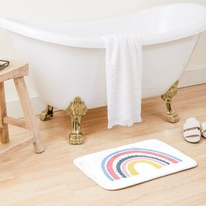 Cute Rainbow Bath Mat Kids Bathroom Decor Girl's - Etsy
