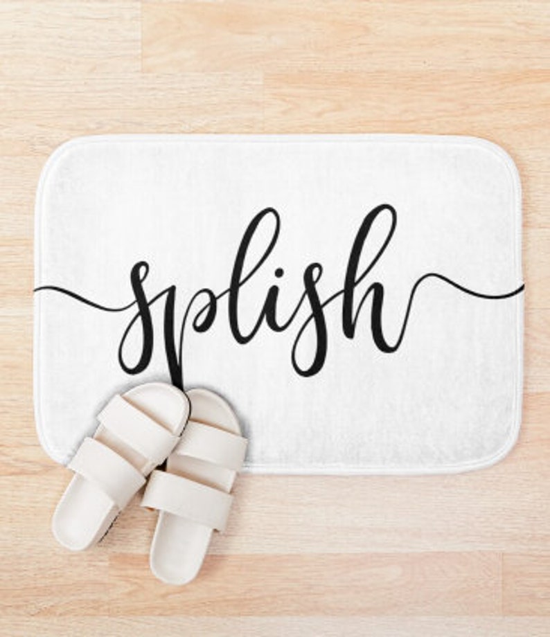 Splish Splash Matching Bath Mats Funny Kids Bath Mats Cute - Etsy