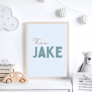 Kids Name Printable Kids Name Nursery Decor Personalized Kids' Name Art ...