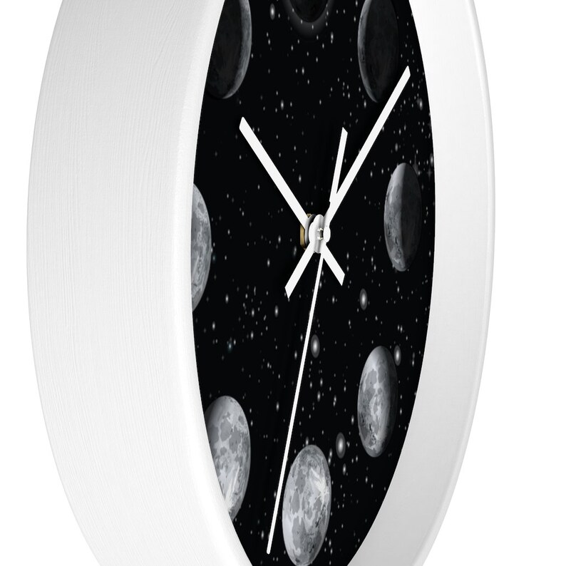 Moon Phases Wooden Wall Clock Decorative Lunar Cycle Clock - Etsy