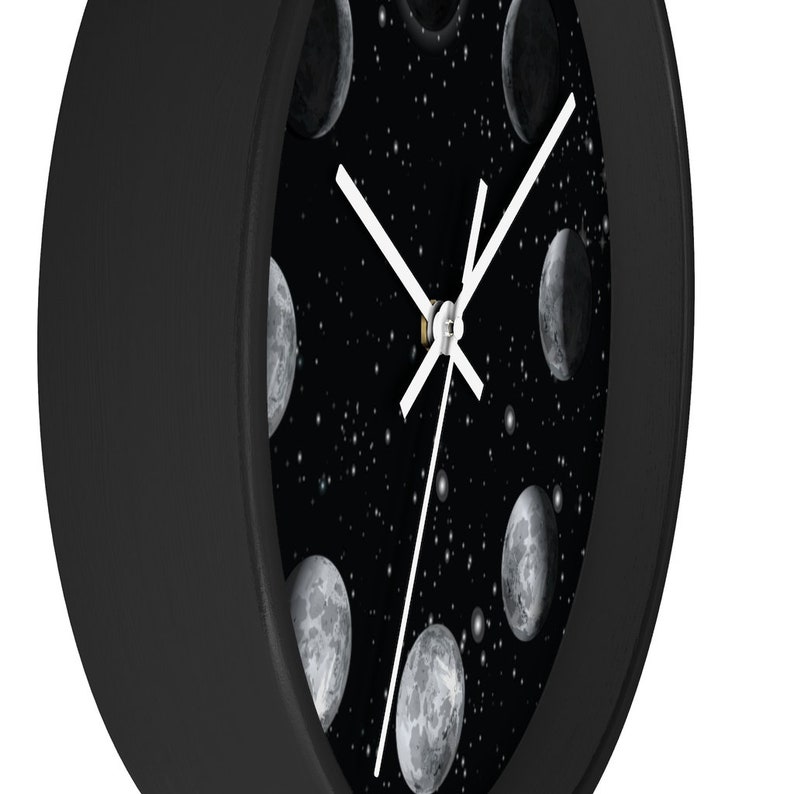 Moon Phases Wooden Wall Clock Decorative Lunar Cycle Clock - Etsy