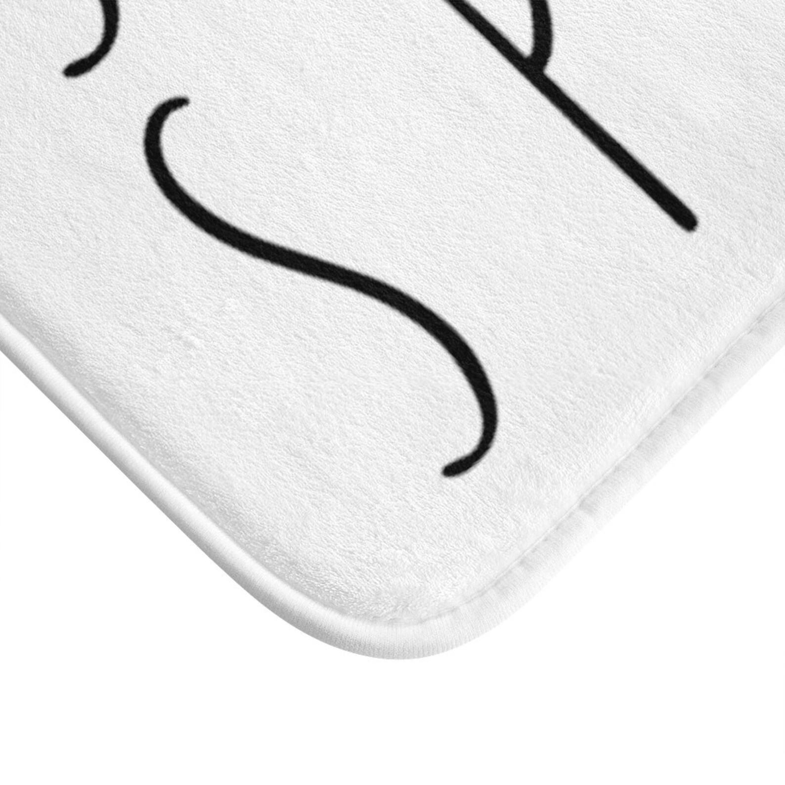 Splish Splash Funny Bath Mat Black and White Bathroom Decor | Etsy