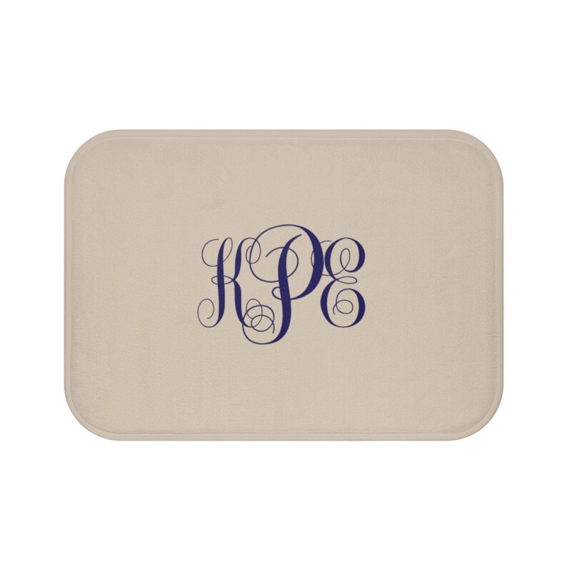 Monogrammed Bath Mat Elegant Bath Mat With Your Own Monogram - Etsy