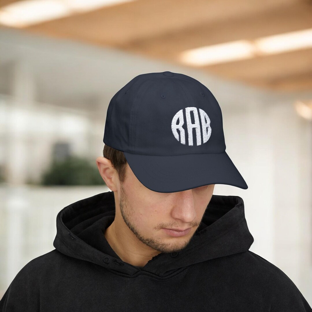 Personalized Embroidered Monogram Cap | Custom Initials Hat for Men ...