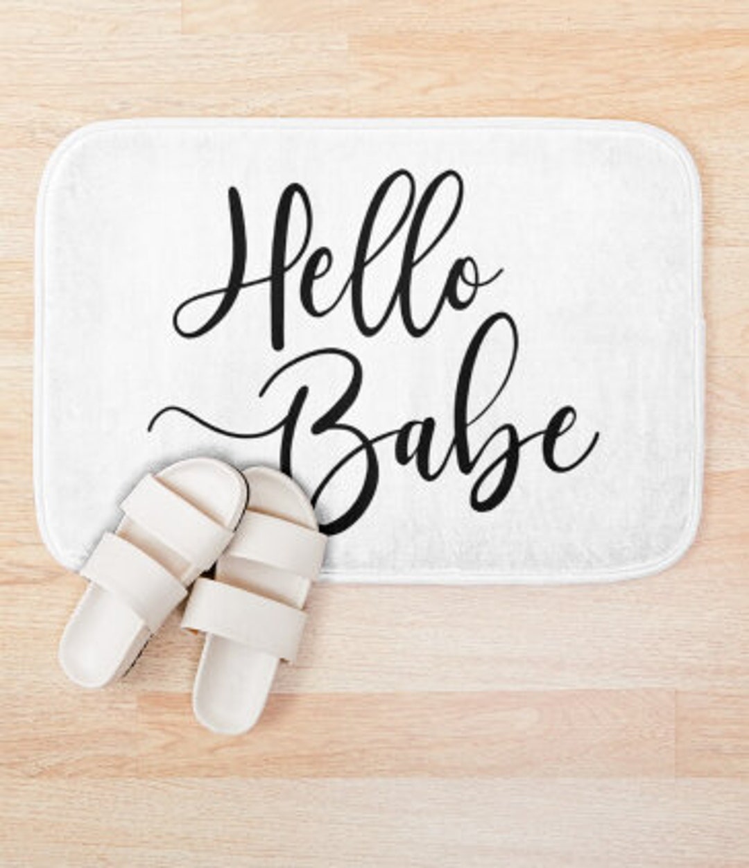 Hello Babe Bath Mat Funny Text Bath Mat for Your Babe Cute - Etsy UK