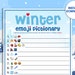 Winter Emoji Pictionary Game Wintertime Fun Holiday Party Christmas ...
