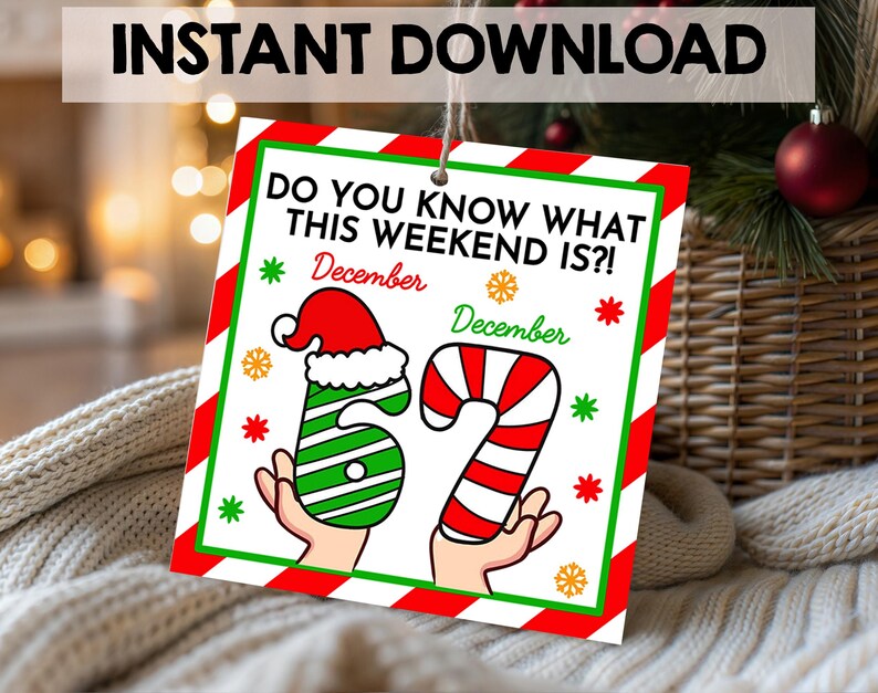 6 7 Elf Prop Printable, Six Seven Meme Elf Idea, 6-7 Christmas Elf Sign ...