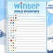 Winter Emoji Pictionary Game Wintertime Fun Holiday Party Christmas ...