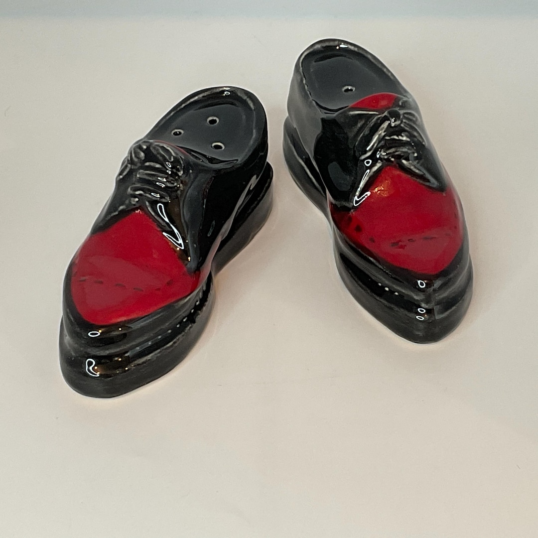 Shoe Shakers.rockabilly Dance Shoes.red and Black Pointed Creepers. - Etsy