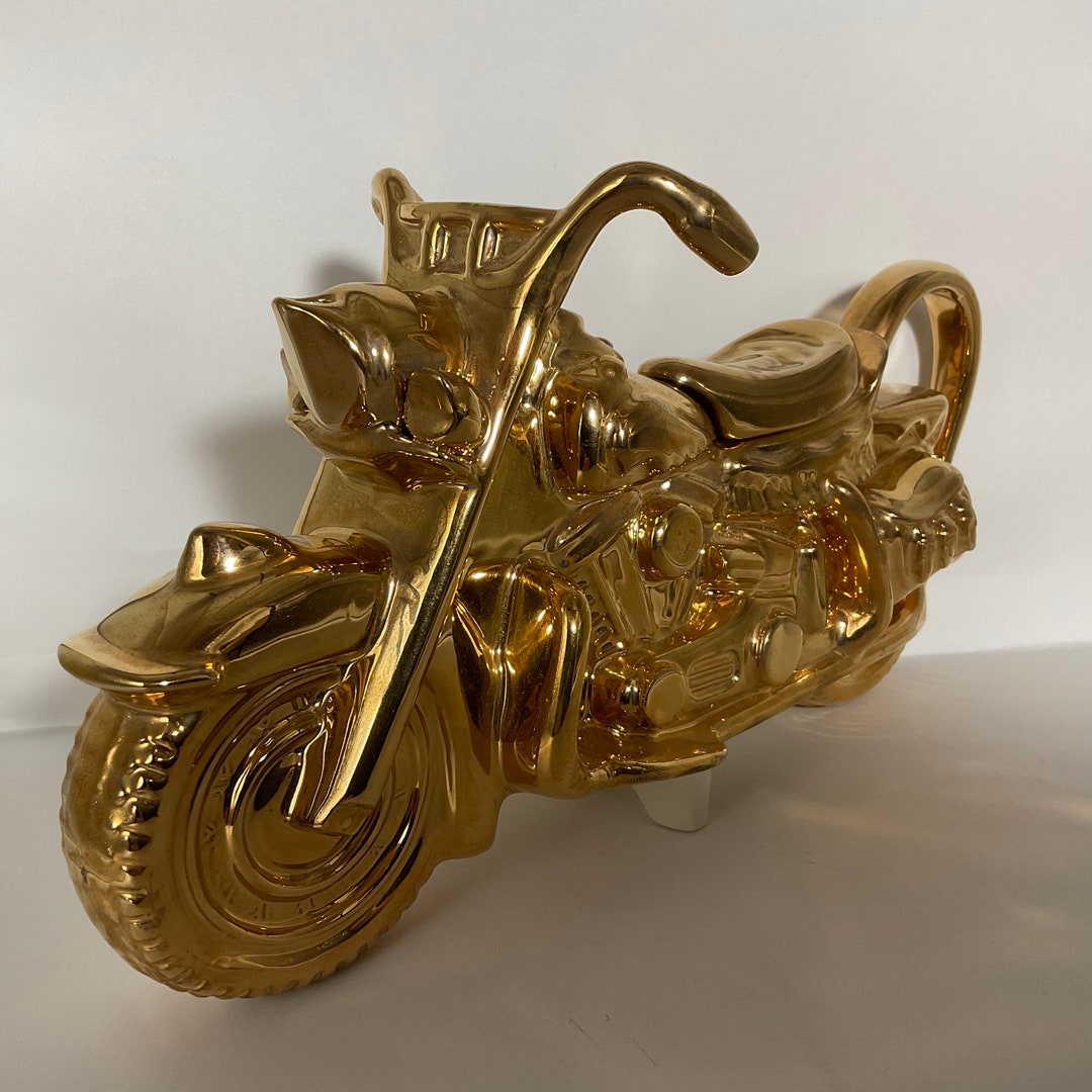 Motorbike Teapot in Gold Lustre.one of a Kind Original.ceramic ...