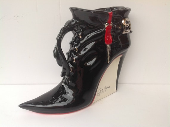 Gothic Ladies Stiletto Ankle Boot Teapot.gary Seymour Designs | Etsy