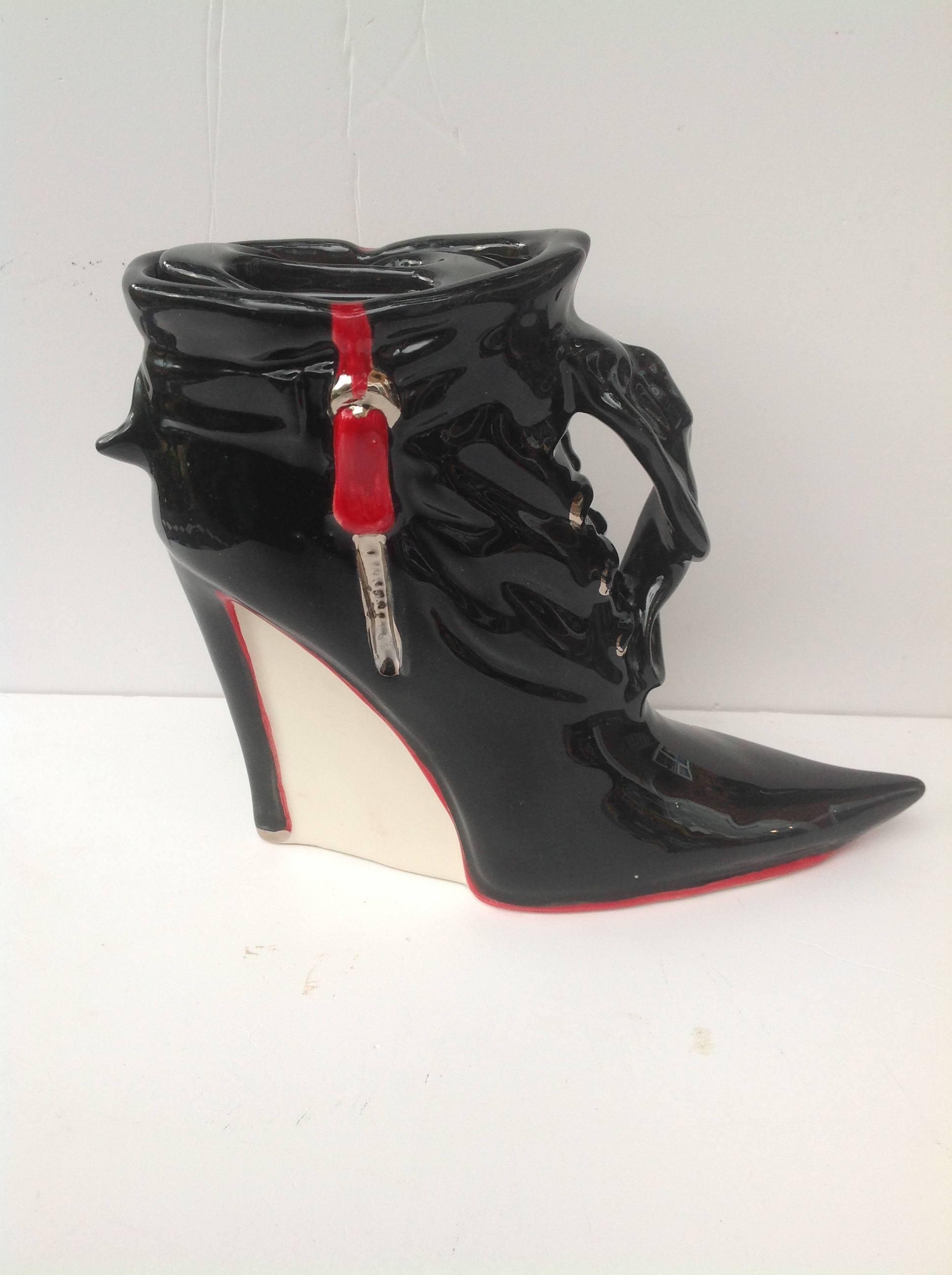 Gothic Ladies Stiletto ankle boot teapot.Gary Seymour Designs | Etsy