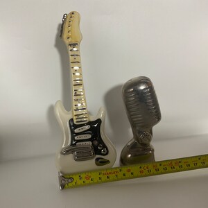 Guitar and Retro Microphone Salt and Pepper Set. - Etsy
