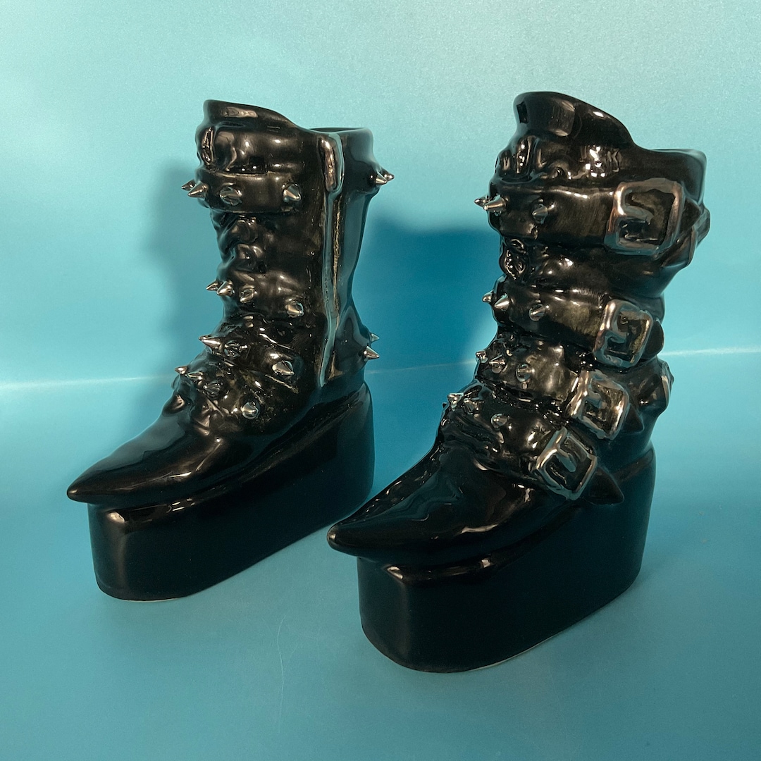 Goth Platform Boots Salt and Pepper Shakers.cyberpunk Fashion.fetish ...