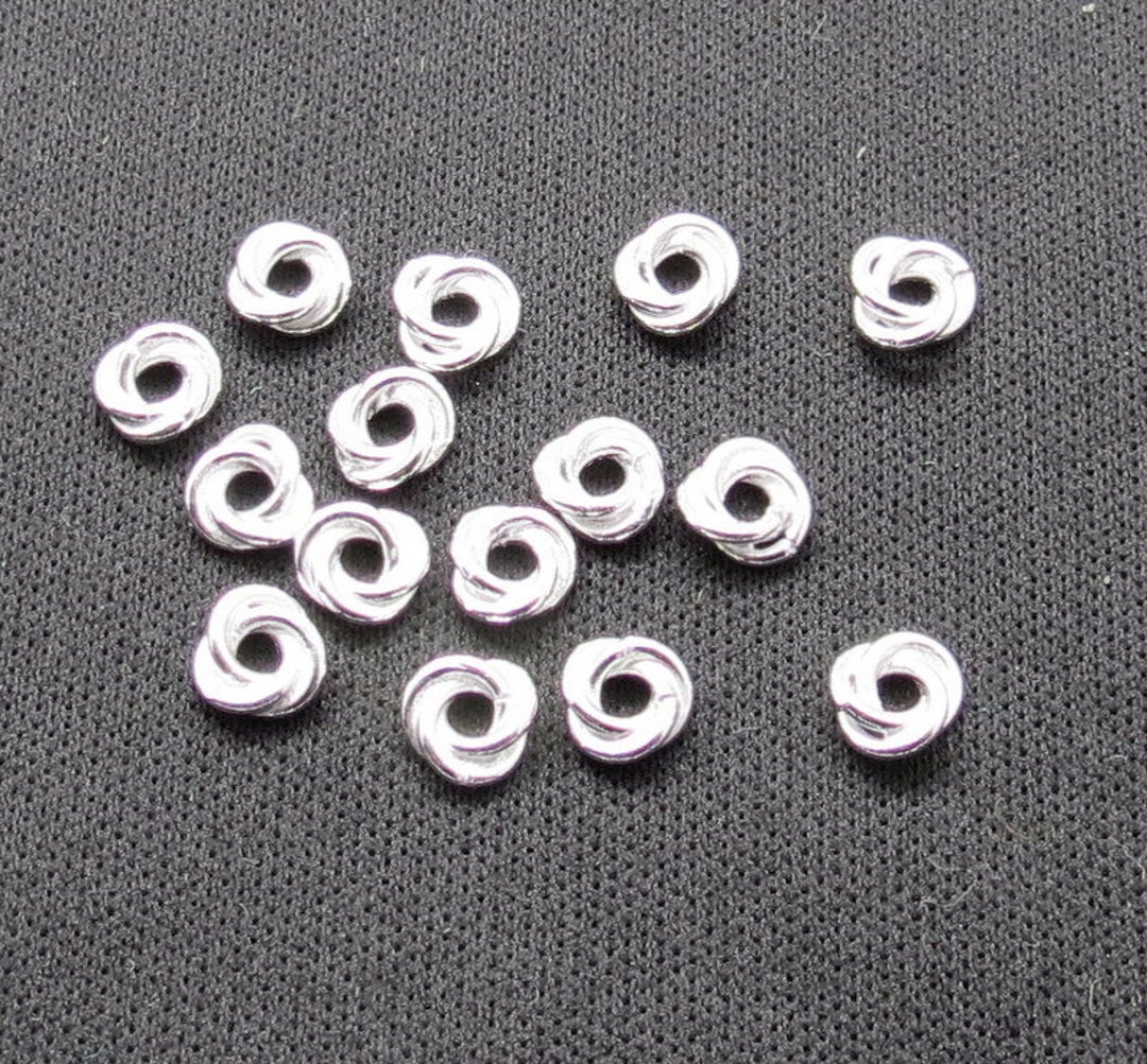 10 Pieces 925 Sterling Silver Beads Spacer 5mm Round Bali Silver Beads ...