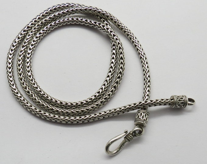 925 Sterling Silver Chain Bali Silver Snake Chain 50 Cm Long 3 Mm Round ...