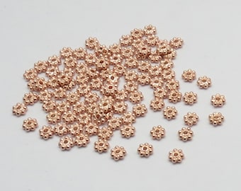 Rose Gold Spacer Beads - Etsy