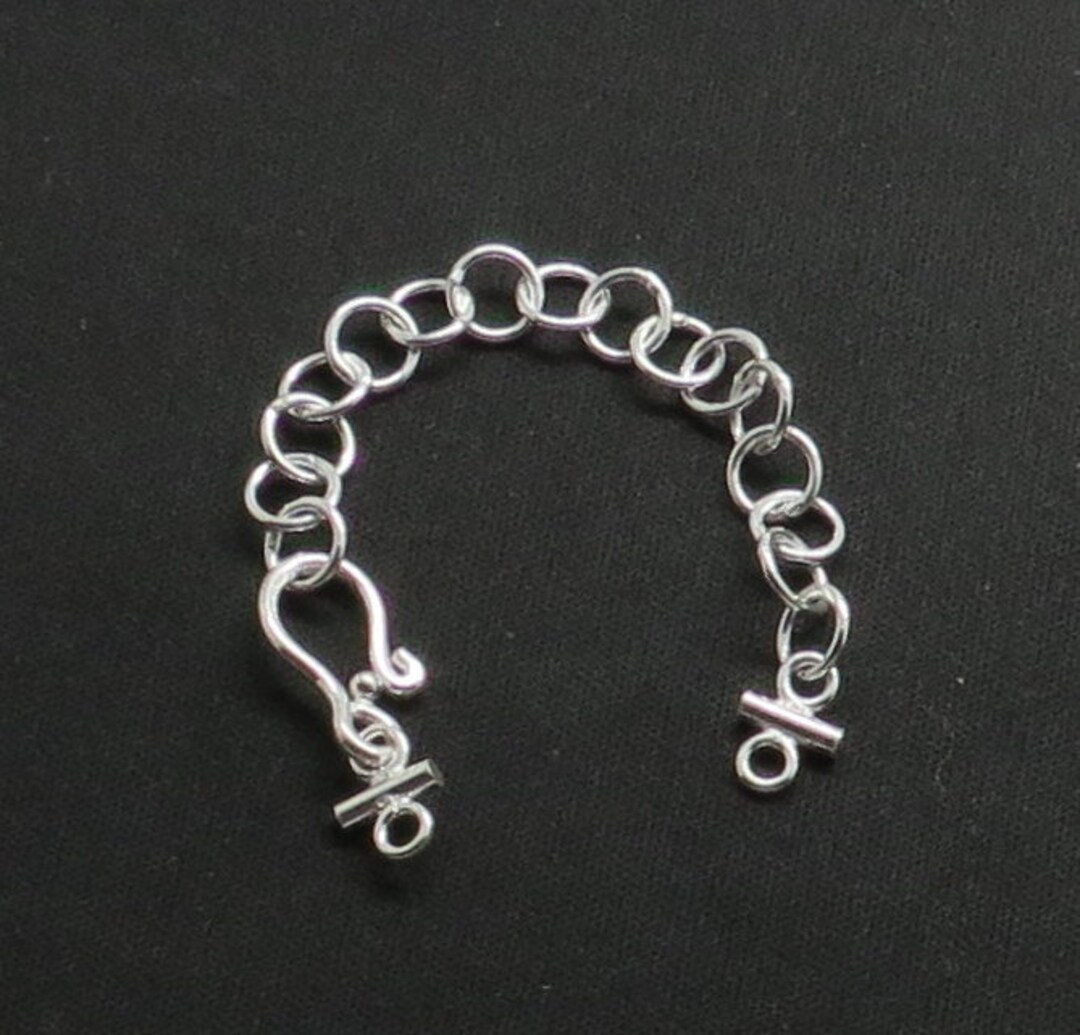 925 Sterling Silver Clasp Hook Adjustable Chain Clasps 22K Gold Vermeil ...