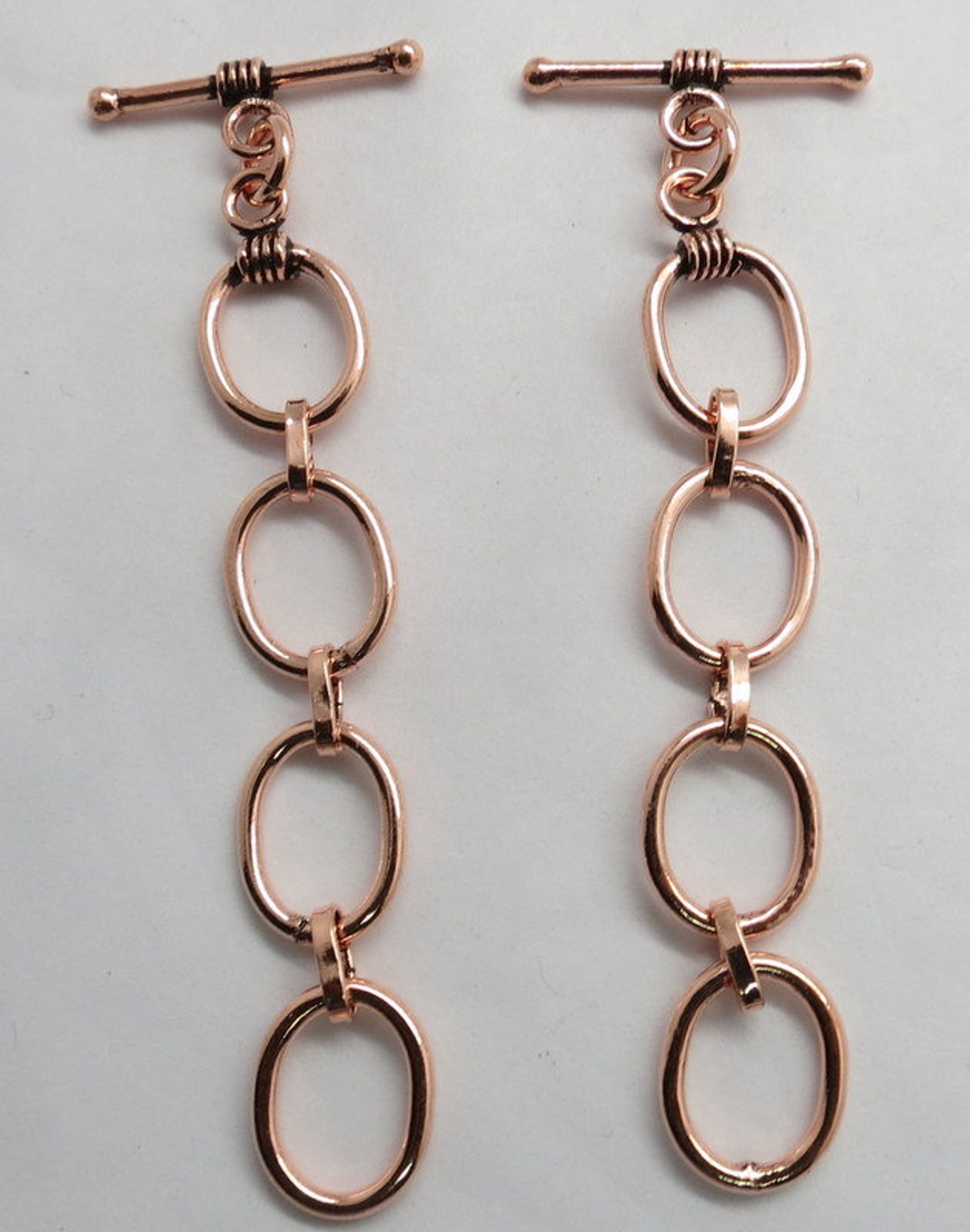 2 Pieces Toggle Clasp Copper Oxidised Adjustable Chain Toggle - Etsy
