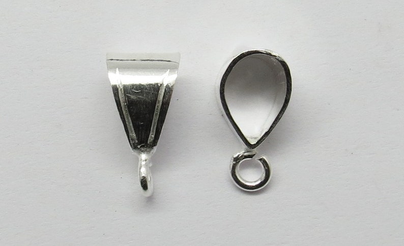 2 Pieces 925 Sterling Silver Bails Pendant Loop Bails 22K Gold - Etsy