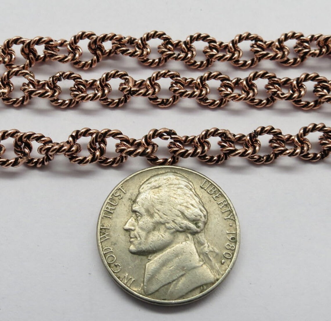 2 Feet Copper Link Chain Solid Copper Oxidised Polished 6mm - Etsy