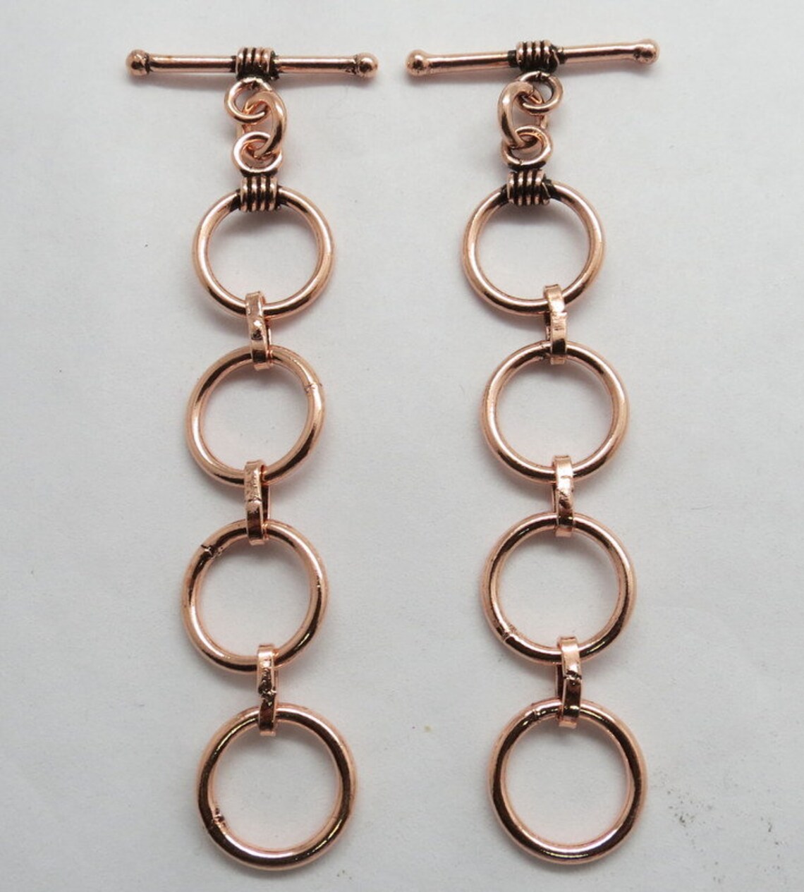 2 Pieces Toggle Clasp Copper Oxidised Adjustable Chain Toggle - Etsy
