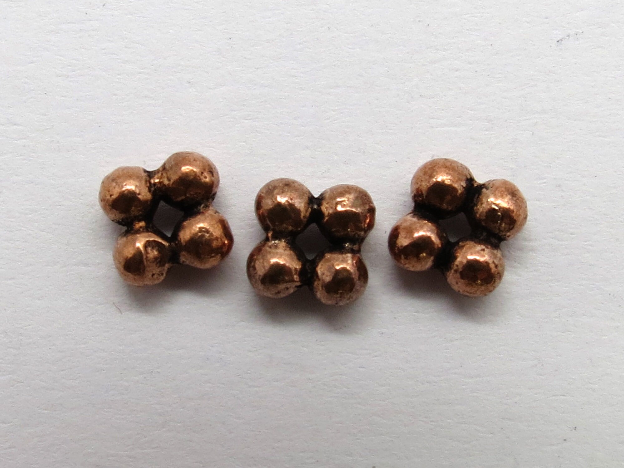 20 Pieces Beads Spacers Solid Copper Beads Cap 5mm Square | Etsy