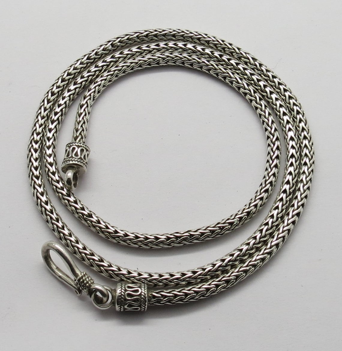 925 Sterling Silver Chain Bali Silver Snake Chain 51 cm Long | Etsy