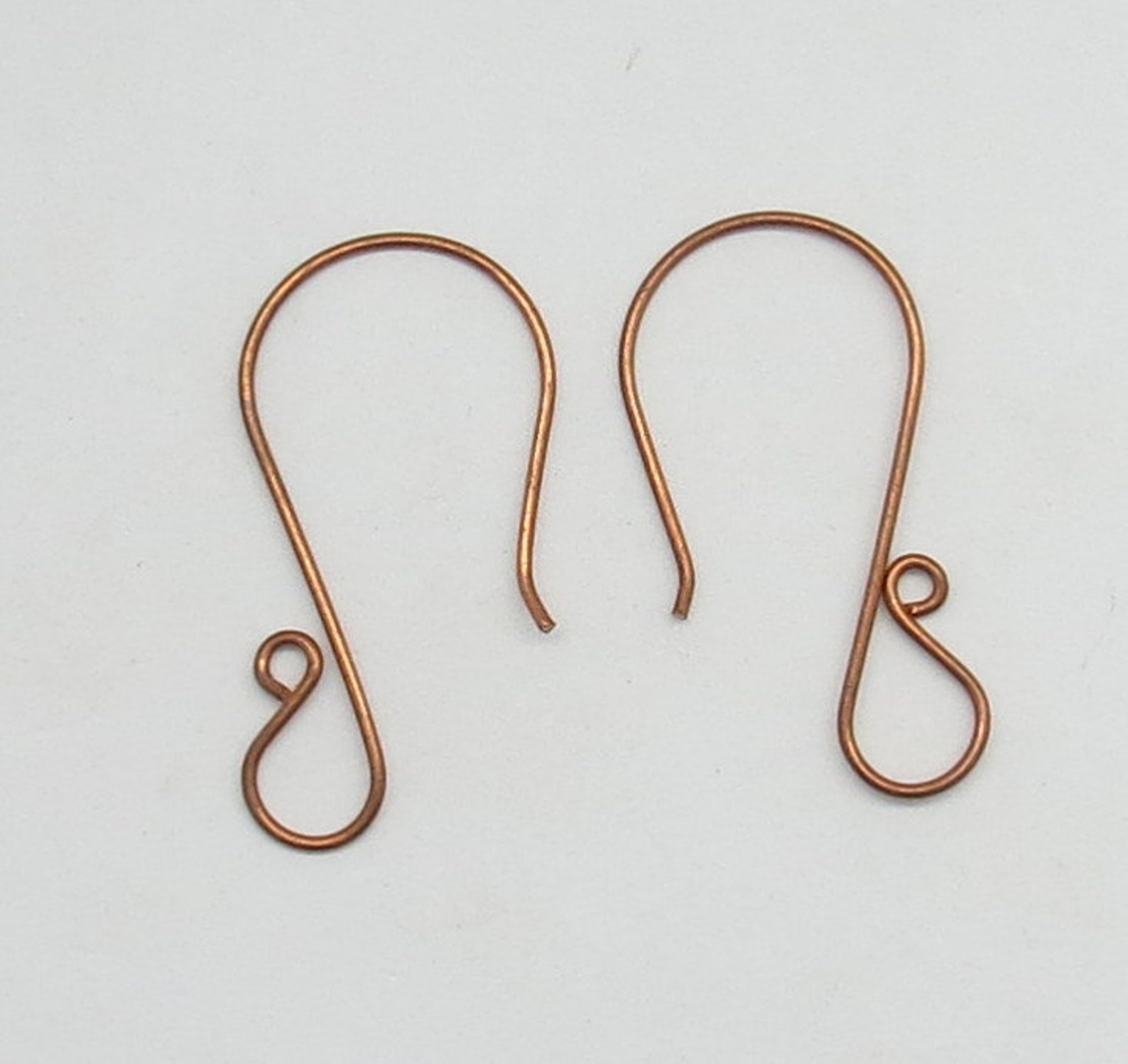 10 Pieces Antique Copper Rustic Ear Wire Hooks 20 Gauge Hammered Forged ...
