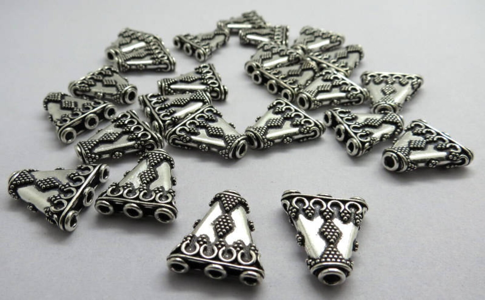 2 Pieces 925 Sterling Silver Bali Beads Connector 16 Mm Multi | Etsy