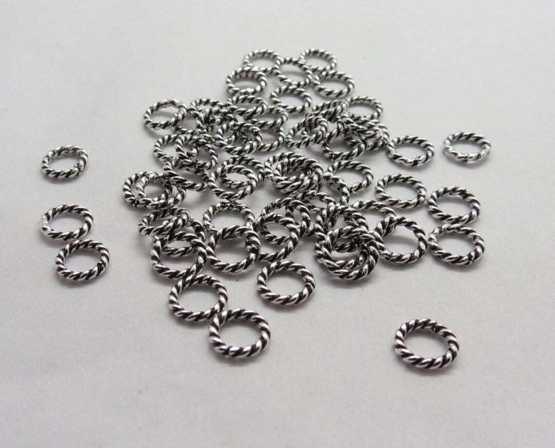 20 Pieces Jump Ring Closed 925 Sterling Bali Silver Beads 6mm Round ...