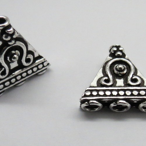 2 Pieces 925 Sterling Silver Bali Beads Connector 16 Mm Multi - Etsy