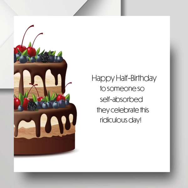 Half Year Birthday Card - Etsy