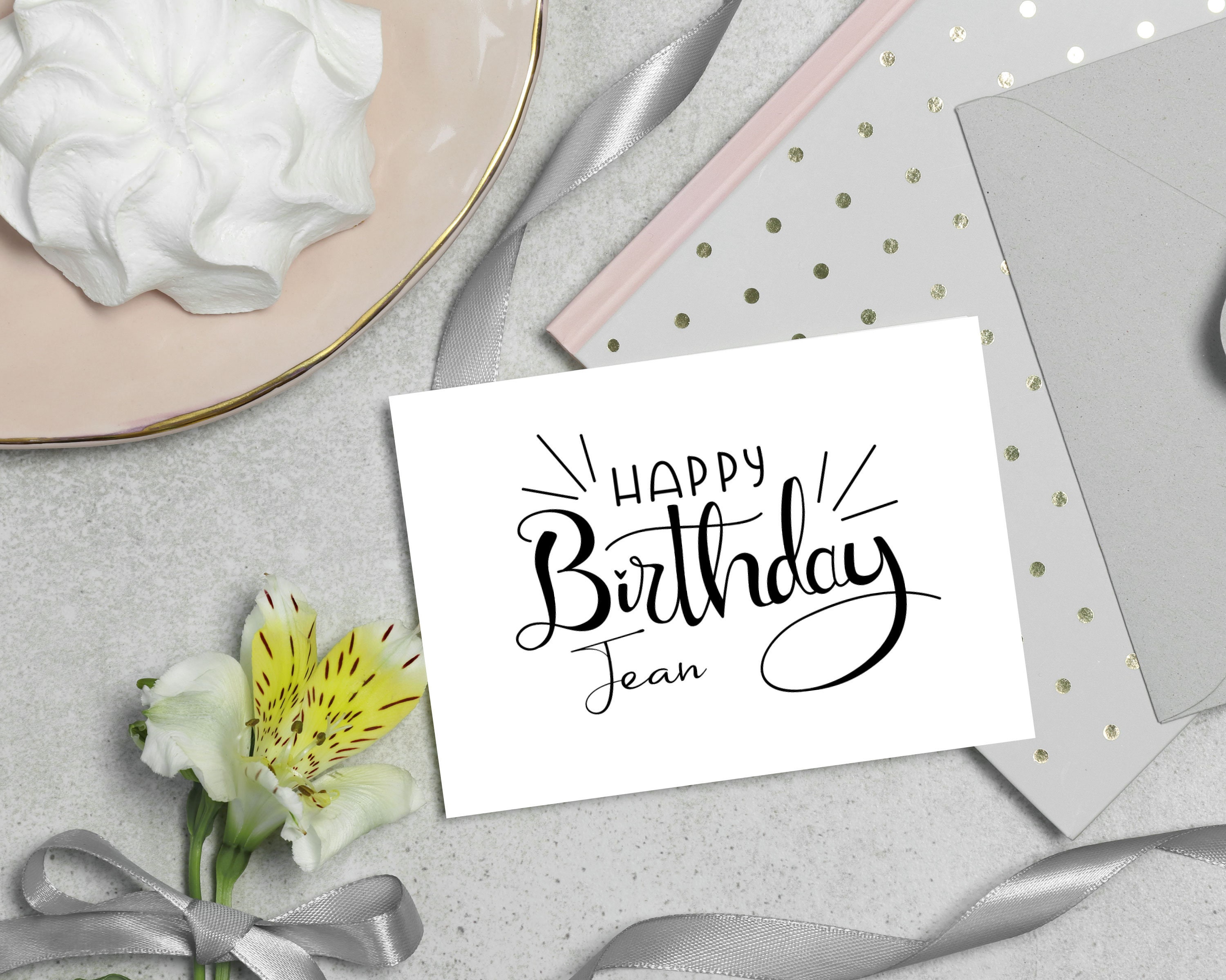 Personalised Birthday Card With Name / Happy Birthday Name | Etsy